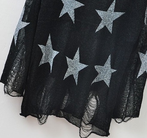 Unique Stars Printed Knit&sweater on Luulla