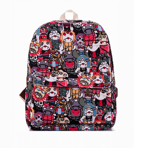 Cartoon Zombie Printed Backpack In Red 0627026 on Luulla