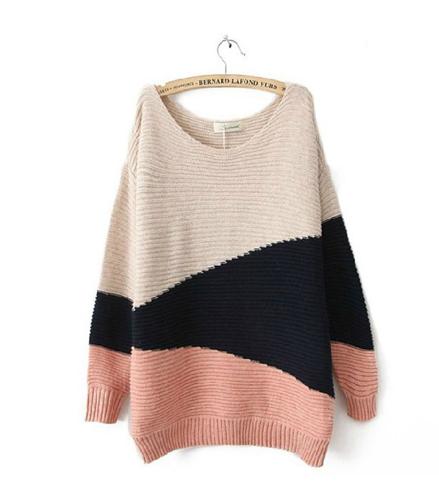 Vintage Geometry Blending Sweater &cardigan on Luulla