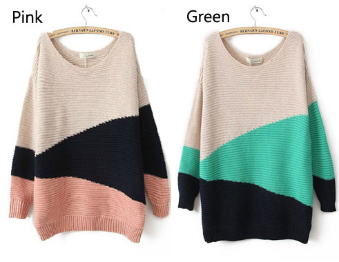 Vintage Geometry Blending Sweater &cardigan on Luulla